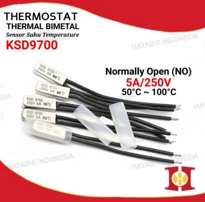 Jual Thermostat Thermal KSD9700 Bimetal 250V 5A Sensor Suhu Temperatur AC - 60°C - Kab ...