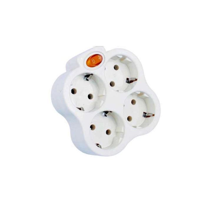 Jual T multi isi 4 T listrik 4 in 1 steker T isi 4 stop kontak cabang 4 ...