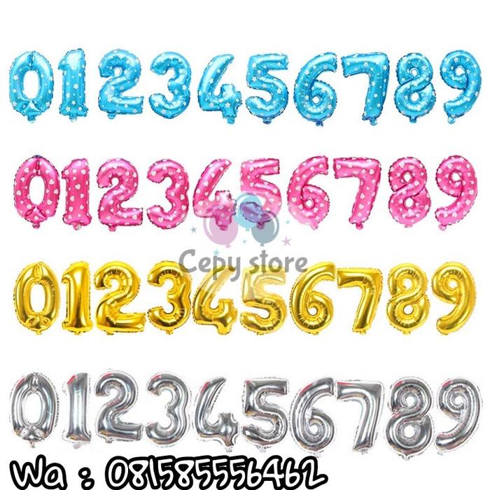 Jual Balon Foil Angka / Balon Angka 40cm - gold, angka 9 - Jakarta ...