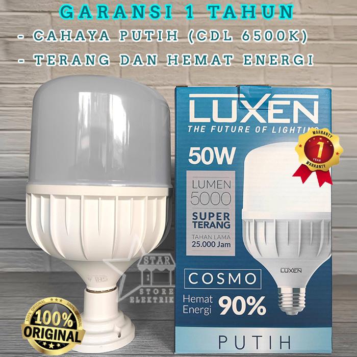 Jual LUXEN LAMPU LED COSMO 50W 50 WATT CAHAYA PUTIH 6500K GARANSI 1 ...
