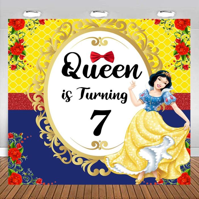Jual Snow White Frame Backdrop Flexi Banner Birthday Hiasan Dinding ...
