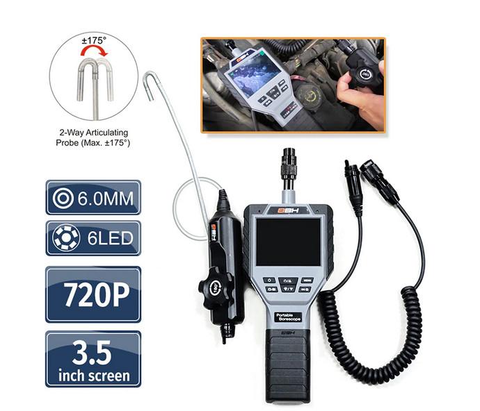 Jual Flexible Pipe Borescope Inspection Camera Articulating 180 Degree ...