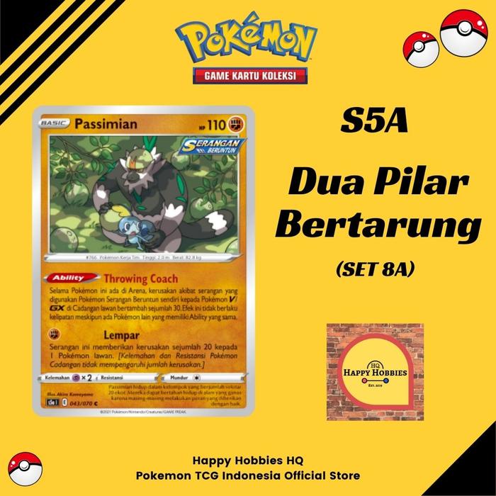 Jual Pokemon TCG Indonesia S5a 043/070 Passimian - Kota Surabaya - Happy Hobbies HQ | Tokopedia