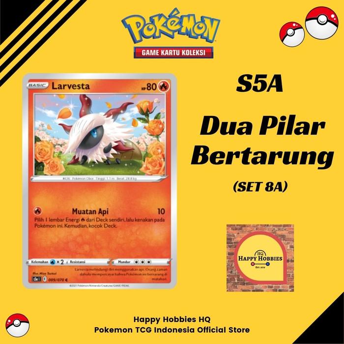 Jual Pokemon TCG Indonesia S5a 009/070 Larvesta - Kota Surabaya - Happy Hobbies HQ | Tokopedia