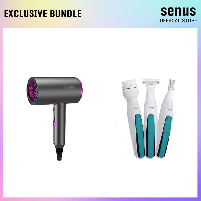 Jual SENUS exclusive bundle Ionic Hair Dryer dan Body Shaver - Jakarta ...