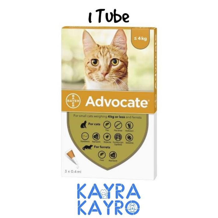 Jual Advocate for Small Cat (up to 4 kg) 1 Tube - Obat Kutu & Cacing ...