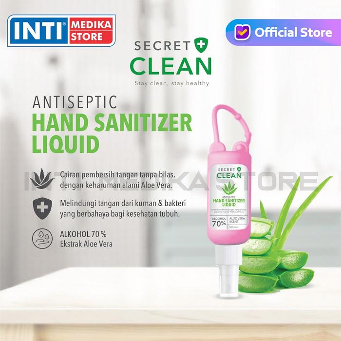 Jual SECRET CLEAN HAND SANITIZER SPRAY ALOE VERA 60 ML | HAND ...