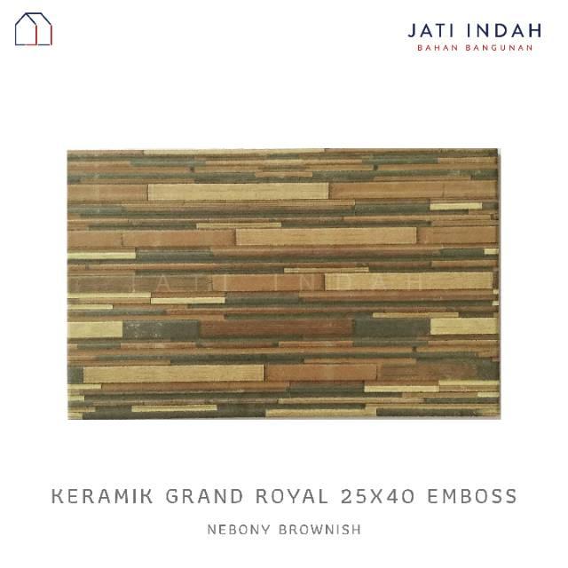 Jual KERAMIK DINDING MOTIF BATU ALAM RUSTIC GRAN LUXOR NEBONY 25X40CM ...