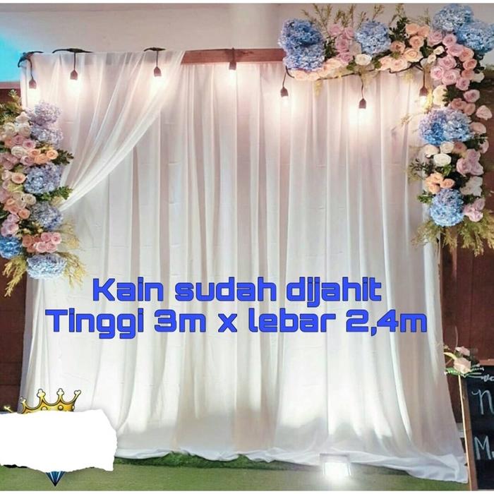Jual Kain Dekorasi Backdrop Lamaran Wedding Sudah dijahit Ukuran T 3m ...