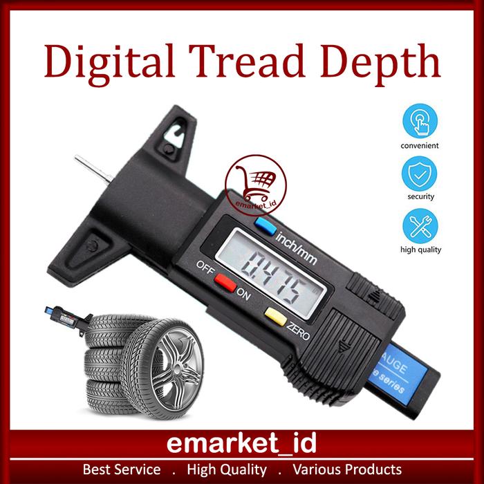 Jual Digital Tread Depth Gauge LCD / Alat Ukur Kedalaman Ketebalan Ban ...