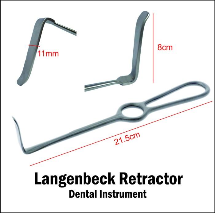 Jual Langenbeck Retractor sen Shan Dental Instrument 21 x 8 cm - Kota ...