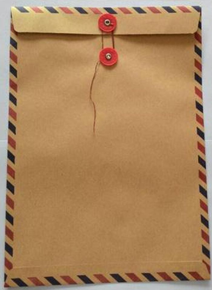 Jual Amplop Coklat Tali Bergaris ukuran F4 / Map Coklat Tali Bergaris ...