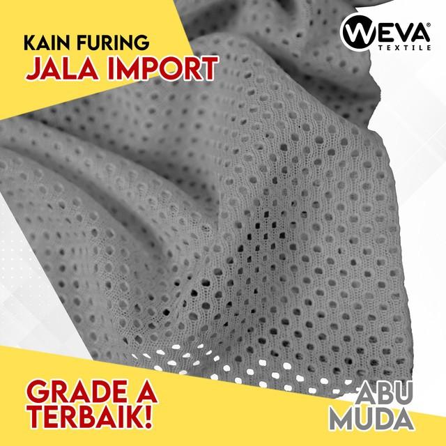 Jual Bahan Kain Jala Kain Mesh Jaring Dalaman Jaket Abu Abu Muda - Kota ...