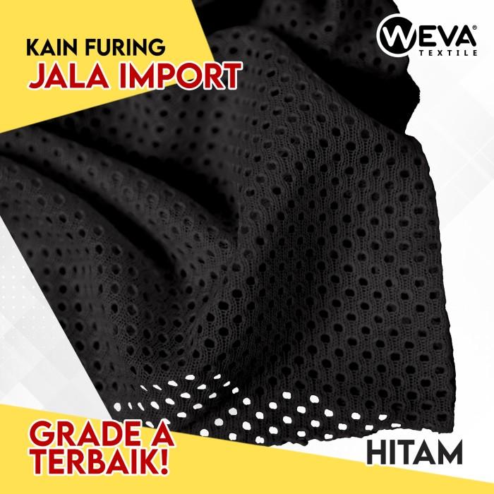 Jual Bahan Kain Jala Kain Mesh Jaring Dalaman Jaket Hitam - Kota ...
