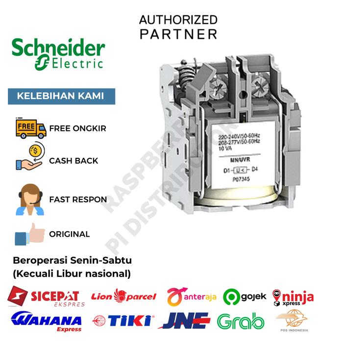 Jual Undervoltage release MN 240V untuk NSX100-630 Schneider LV429407 ...