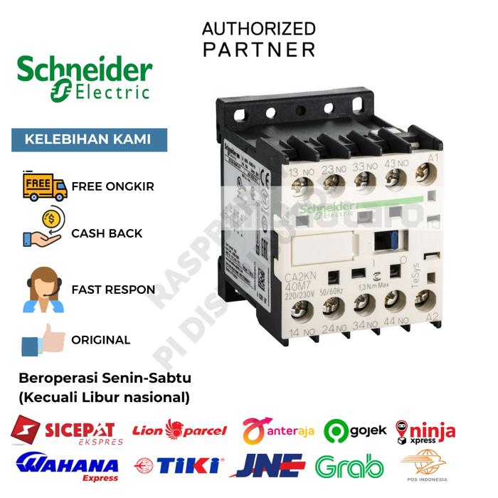 Jual Schneider CA2KN40M7 TeSys K control relay 4 NO 690 V 230 V AC coil ...