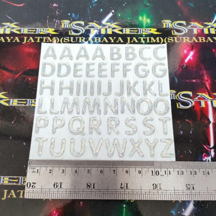 Jual NEW stiker timbul tebal huruf abjad alphabets harga sekotak A/Z ...