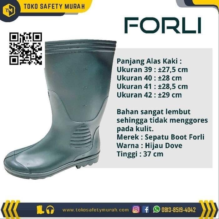 Jual SEPATU BOOT KARET FORLI BOT TINGGI PROYEK BANJIR COR KEBUN TAMAN ...