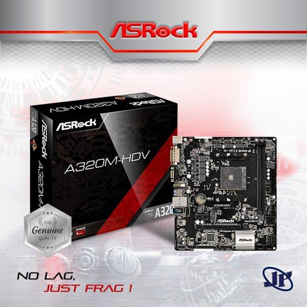 New ASRock Original Socket AM4 A320 Motherboard A320M-hdv
