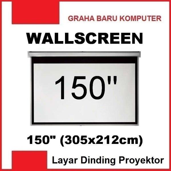 Jual Wallscreen Projector 150 Inch Layar Dinding Proyektor Wall Screen ...