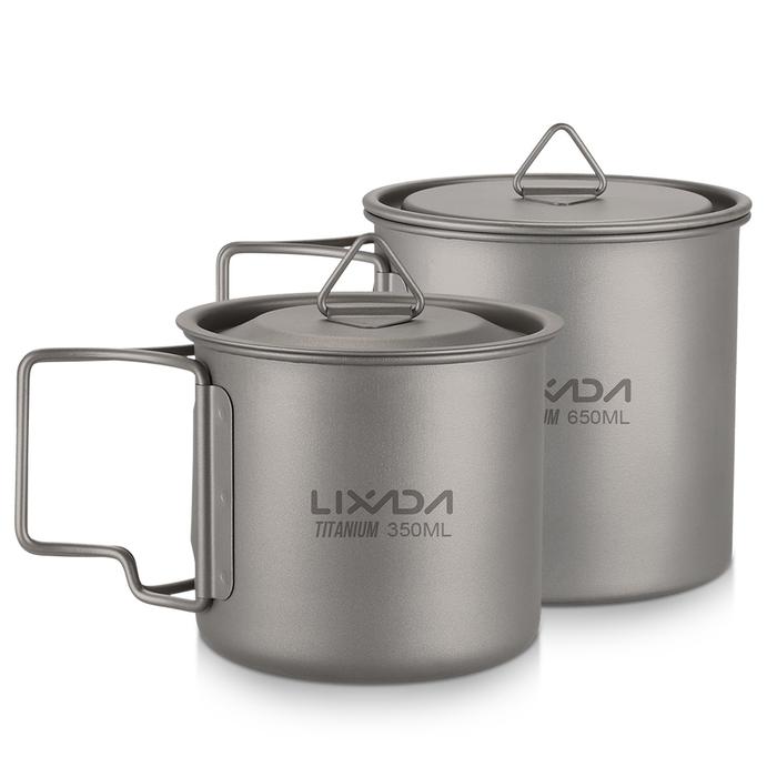 Jual Cangkir Air Lipat Portable 350ml 650ml Bahan Titanium Ultra Ringan ...