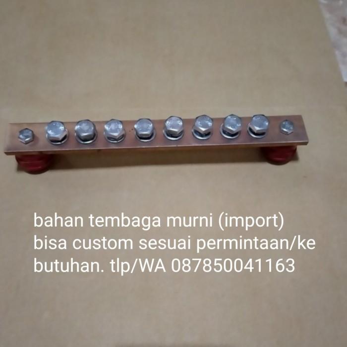 Jual busbar tembaga 5mm x 25mm x 200mm - busbar grounding - tembaga ...