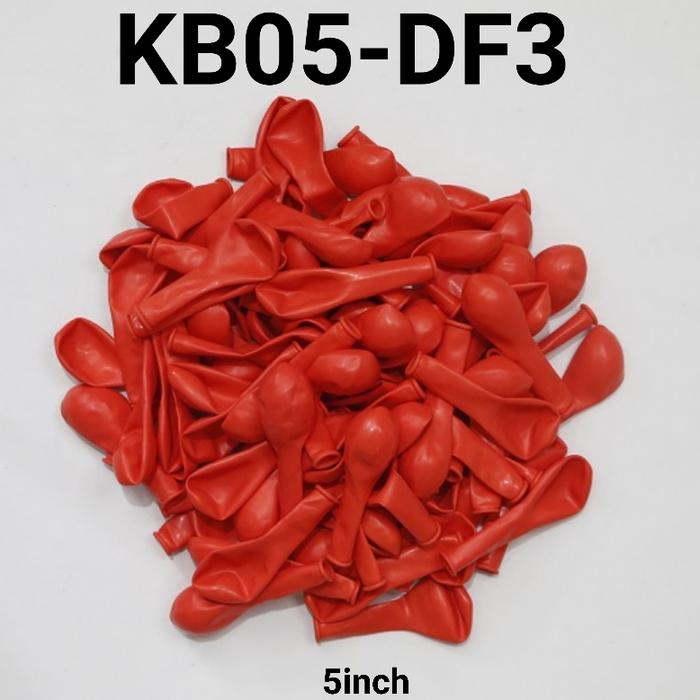 Jual KB05-DF3 Balon latex 5 inch doff tebal orange gelap satuan ecer ...