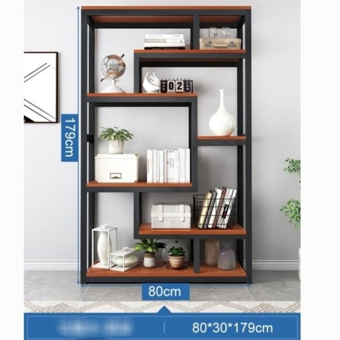 Jual Rak Tinggi Pajangan 80cm Rangka Besi Lemari Sekatan Divider Buku ...