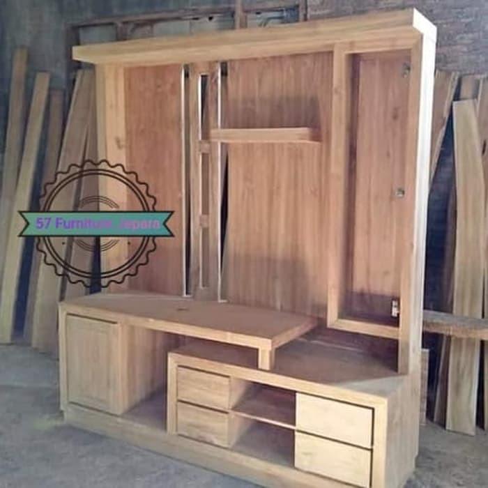 Jual Lemari partisi kayu jati mentahan bufet rak penyekat ruangan ...