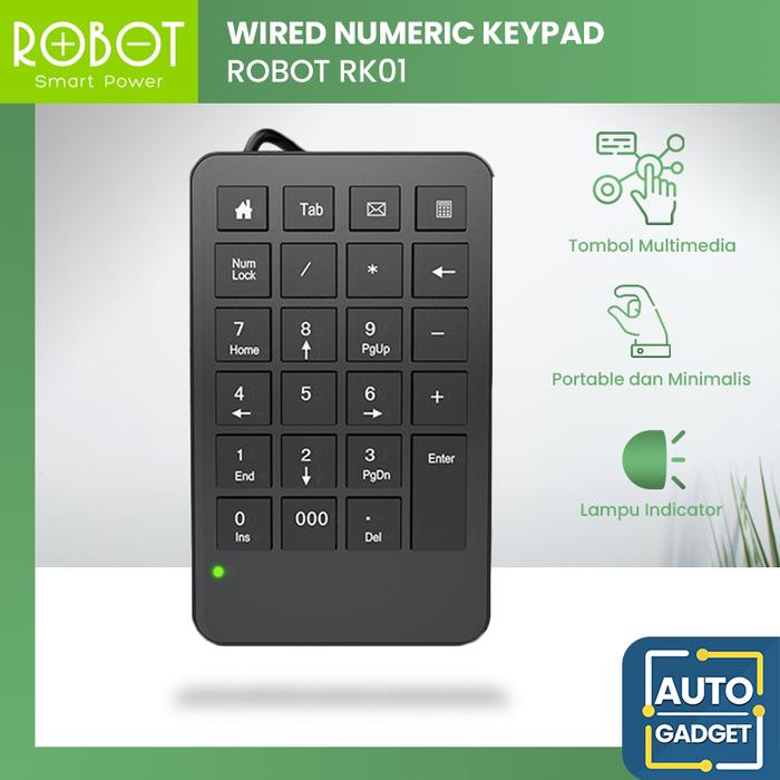 Jual ROBOT Wired Numeric Keypad Keyboard Numeric 23 Keys - Jakarta ...