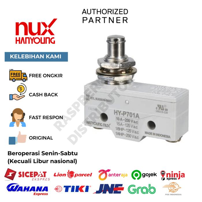 Jual Micro Switch Push Button Short 10A 250V AC Hanyoung HY-P701B - Jakarta Barat - Raspberry Pi ...