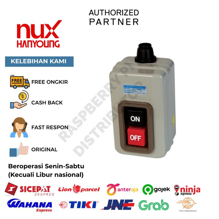 Jual Hanyoung HY510 Power Push Button Switch Exposed Type 15A 250 V AC ...