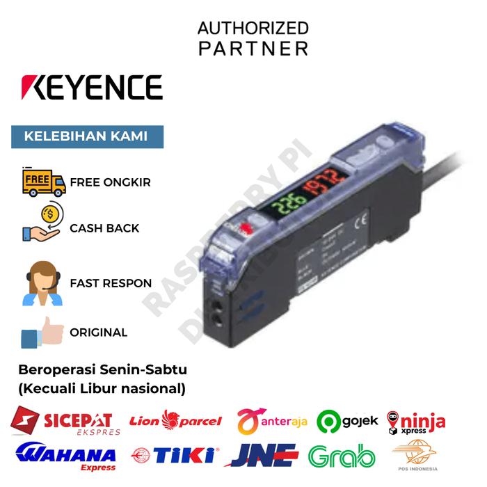 Jual Digital Fiber Optic Sensors Fiber Amplifier NPN KEYENCE FS-V21 ...