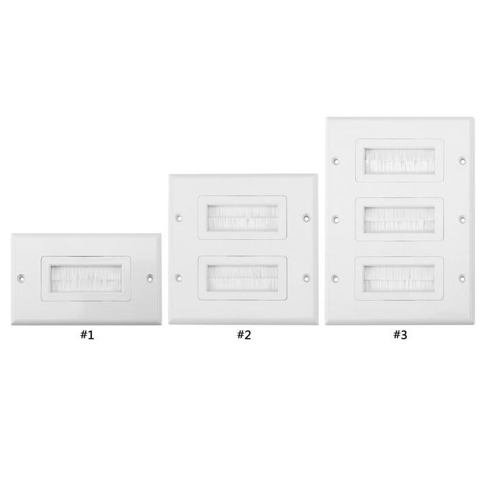 Jual Anti-dust Brush Cable Wall Plate Port Insert Cover SSS - Kota ...