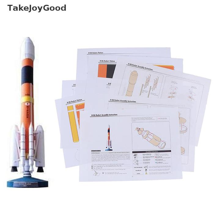 Jual [TakeJoyGood] 40cm 3D Paper Model H-2 Rocket Paper Model DIY Space ...
