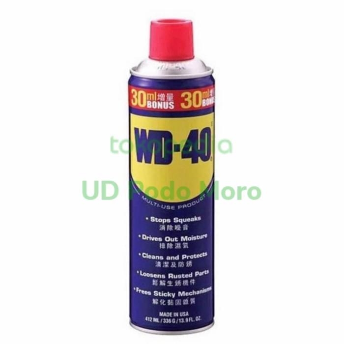 Jual WD40 412ml Cairan Pelumas Anti Karat Semprot 412 ml WD 40 - Kota ...