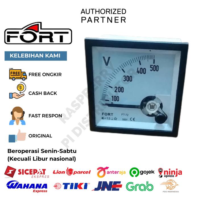 Jual FORT VOLT METER VOLTMETER 500V 72X72 FT-72V - Jakarta Barat ...