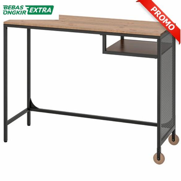 Jual ORI Meja Kerja Minimalis Kombinasi Papan Kayu Besi Kokoh 100x36cm ...