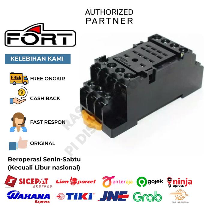 Jual RELAY SOCKET 14 PIN MERK FORT PYF14A-E UNTUK TYPE RELAY MY4 ...