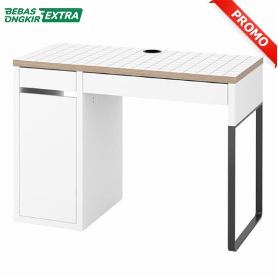 Jual ORI Meja Kerja/Meja Belajar Desain Kombinasi Warna 105x50cm _Putih ...