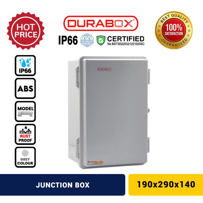 Promo ABS Junction Box Plastik 190x290x140mm Abu-abu + Base Plate ...