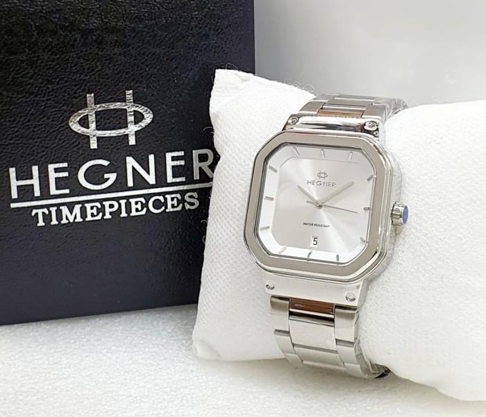 Jual Jam Tangan Hegner 1677 Analog Model Kotak Rantai Stainless ...