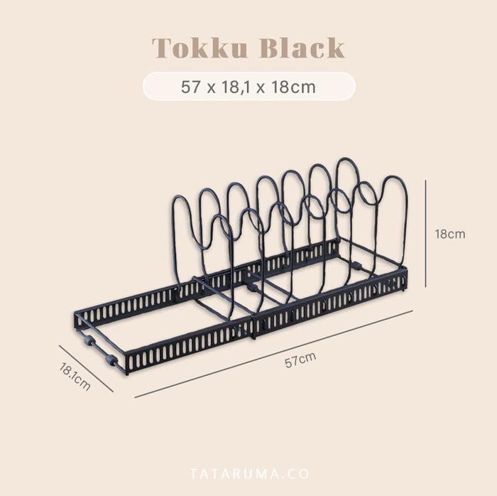 Jual TOKKU - Rak Panci Dapur Adjustable Besi Multifungsi - Black - Kota ...