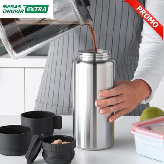 Jual ORI Botol Termos Air Minum Panas&Dingin 2 Cangkir Penutup Ukuran ...