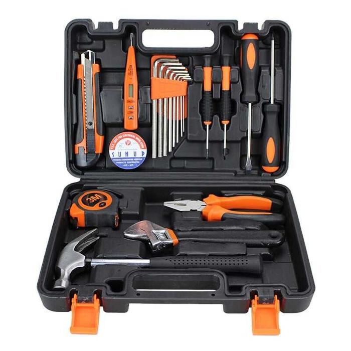 Promo Alat Satu Set Perkakas Tang Palu Obeng Box Storage 19 in 1 ...
