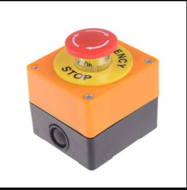 Jual PUSH BUTTON TOMBOL EMERGENCY STOP 22mm 1 NC PLUS BOX Plus Name ...