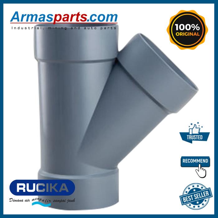 Jual Fitting PVC Rucika Y Branch AW 6 Inch Original - Kab. Tangerang ...