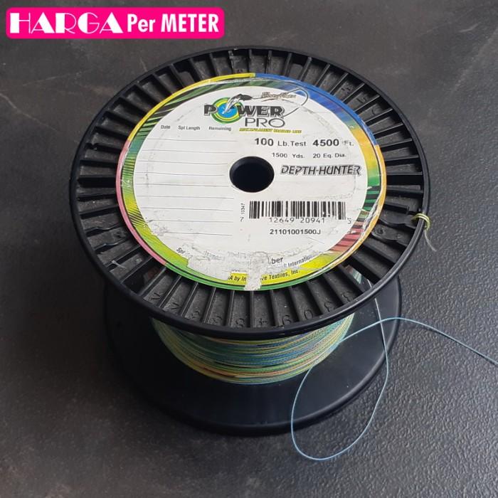 Jual Senar PE Power Pro Depth Hunter 100lb Assist Line Leader Meteran ...