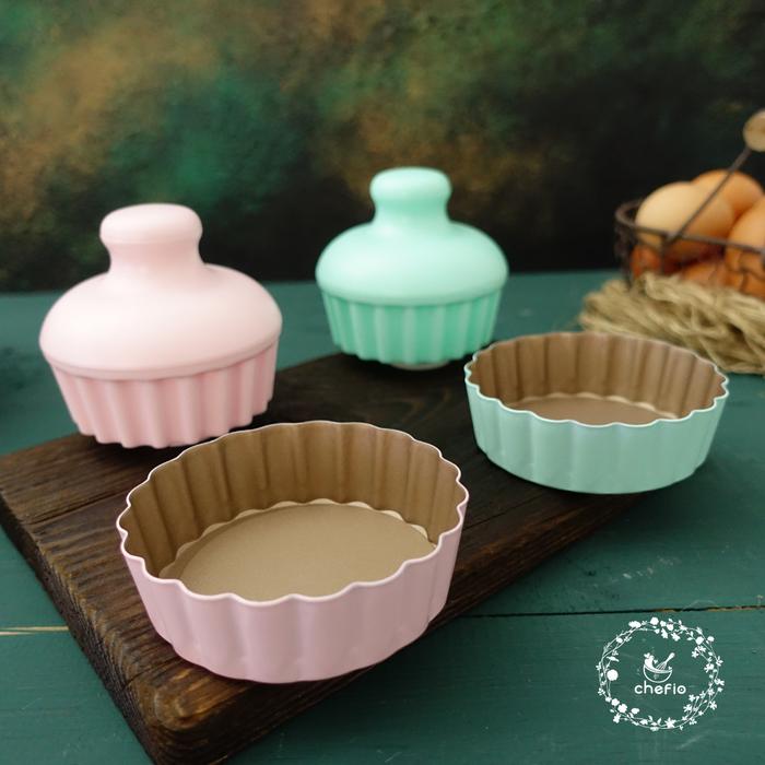 Jual Chefio Cetakan Pie Mini Warna/ Loyang Egg Tart / Pie Pan Press ...