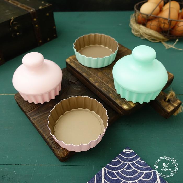 Jual Chefio Cetakan Pie Mini Warna/ Loyang Egg Tart / Pie Pan Press ...